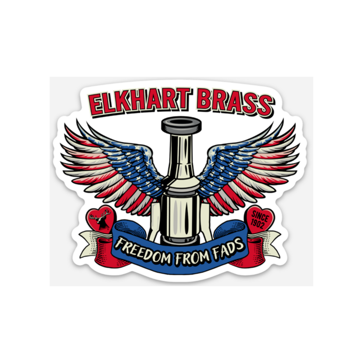 "Freedom From Fads" Elkhart Brass Sticker